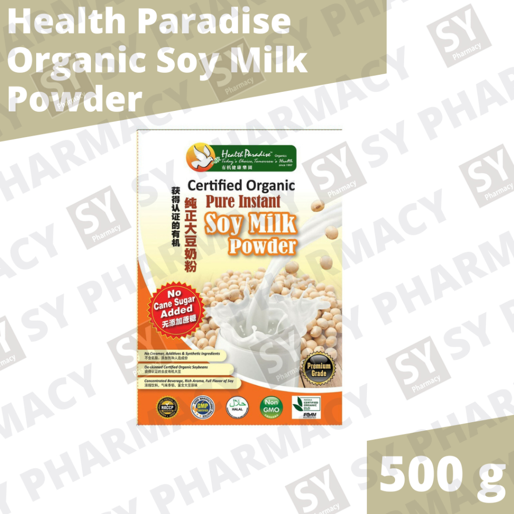 Health Paradise Certified Organic Pure Instant Soy Milk Powder 500g ...