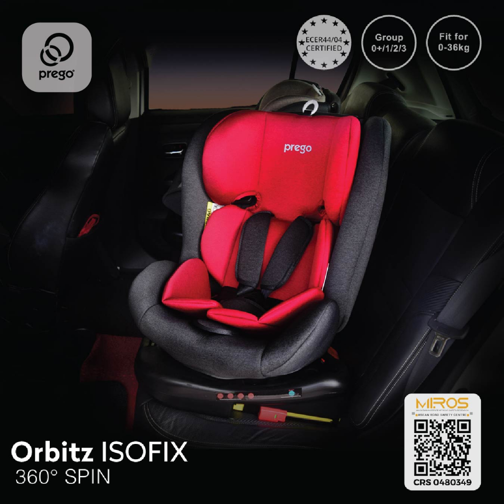 Prego Orbitz 360 Newborn Toddler Children Isofix Car Seat 0 1 To 12 ...