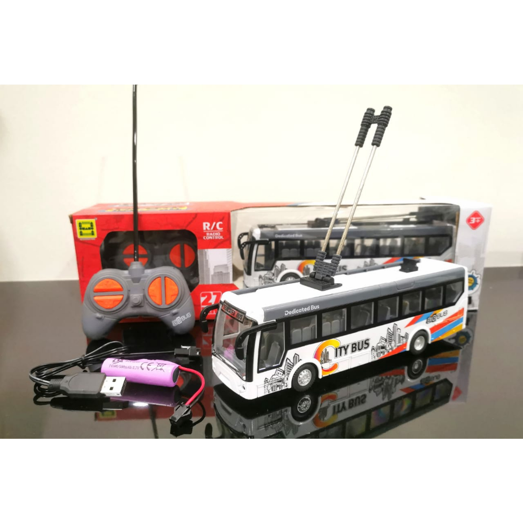 RC Bus with Light Remote Control Bus 4CH Electric Simulation Cars Tour ...