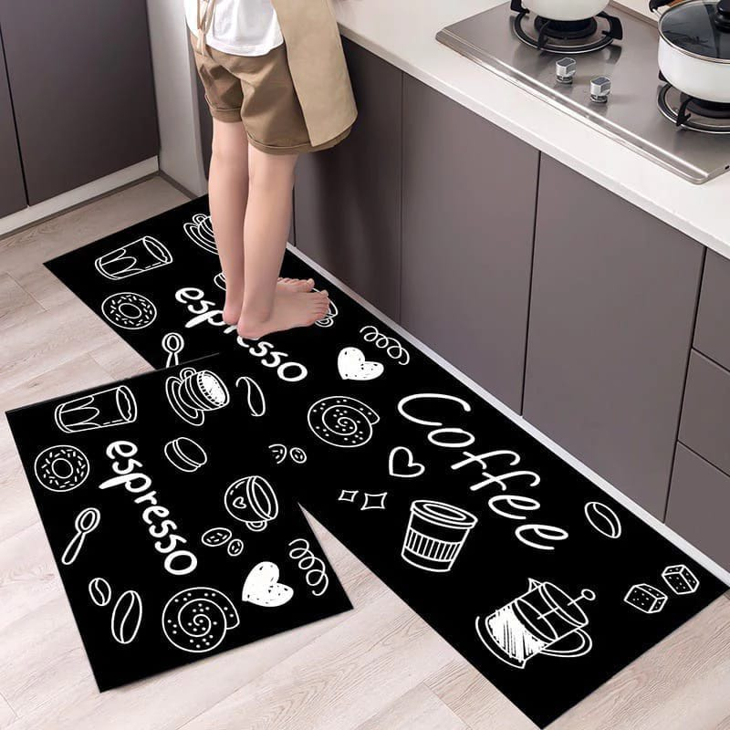 2-IN-1Carpet Kitchen Floor Mat Absorbent Carpet Mats 简约厨房卫生间地垫地毯 ...