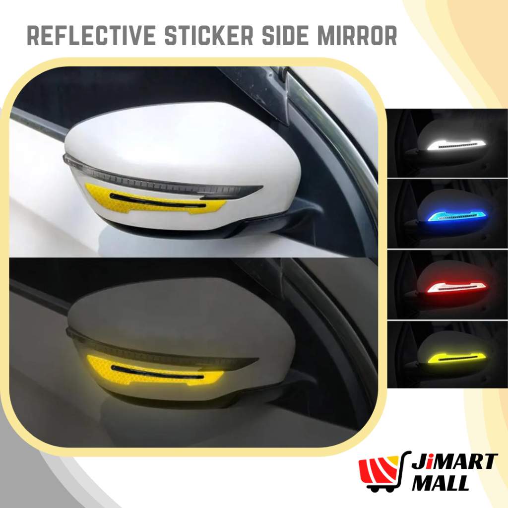 SAFETY REFLECTION STICKER SIDE MIRROR Car Warning Sporty Lorry Bumper ...