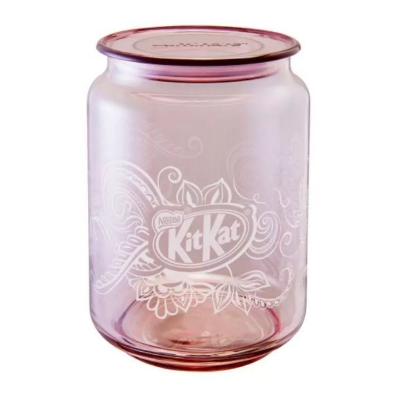 Nestle KitKat Luminarc Pink Glass Container | Shopee Singapore