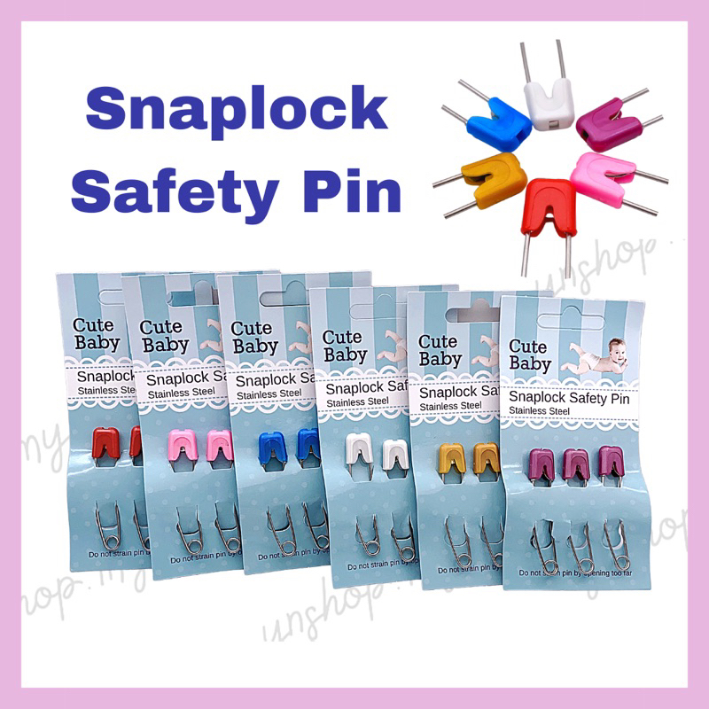 Baby Snaplock Safety Pins (3 Pcs/Card)(Stainless Steel) | Shopee Singapore