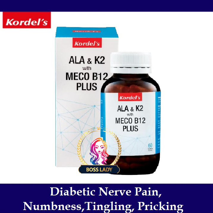 Exp 12/2025 Kordel's ALA & K2 with MECO B12 Plus for Nerve Health (60 ...