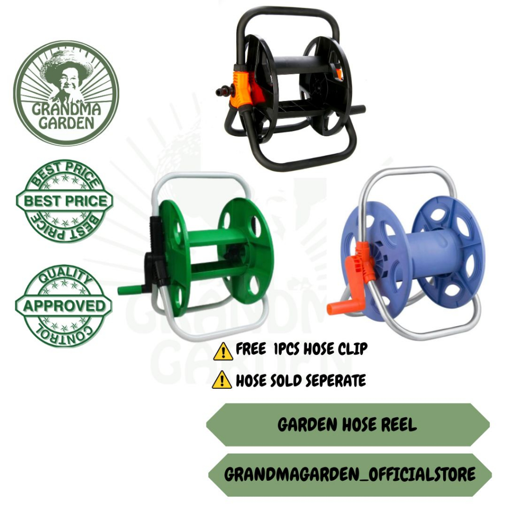PORTABLE GARDEN HOSE REEL / WATER PIPE HOLDER / WATER HOSE REEL ...