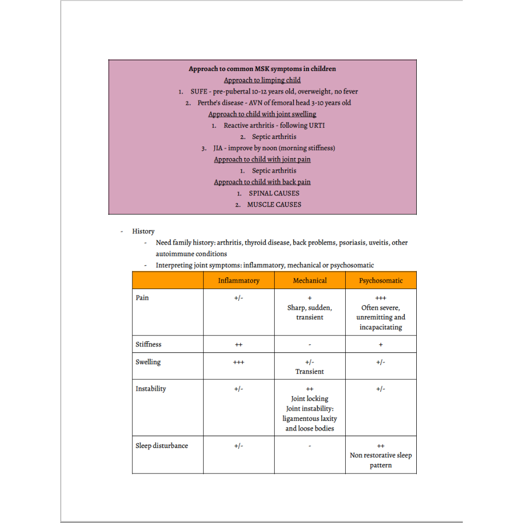 MEDEx Preparatory Paediatric Notes (googledrive - pdf) | Shopee Singapore