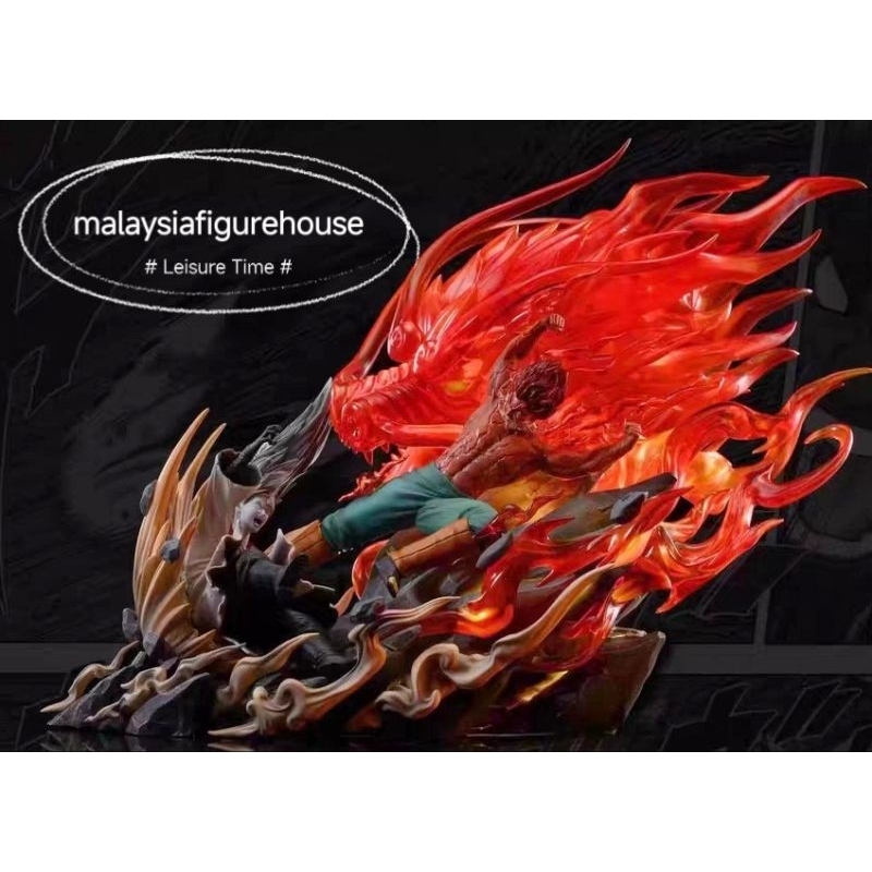 28CM NARUTO SKYTOP MIGHT GUY VS UCHIHA MADARA LIGHT UP COPY RESIN ...