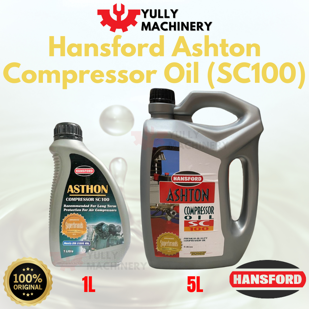 HANSFORD Ashton Air Compressor Oil SC100 (1L/5L) | Shopee Singapore