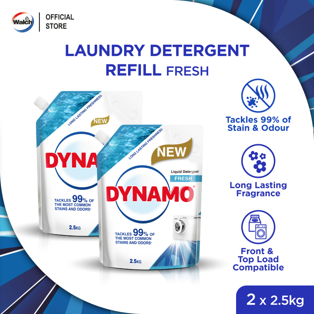 DYNAMO Laundry Detergent Fresh Refill (2.5kg) [Twin Pack] | Shopee ...