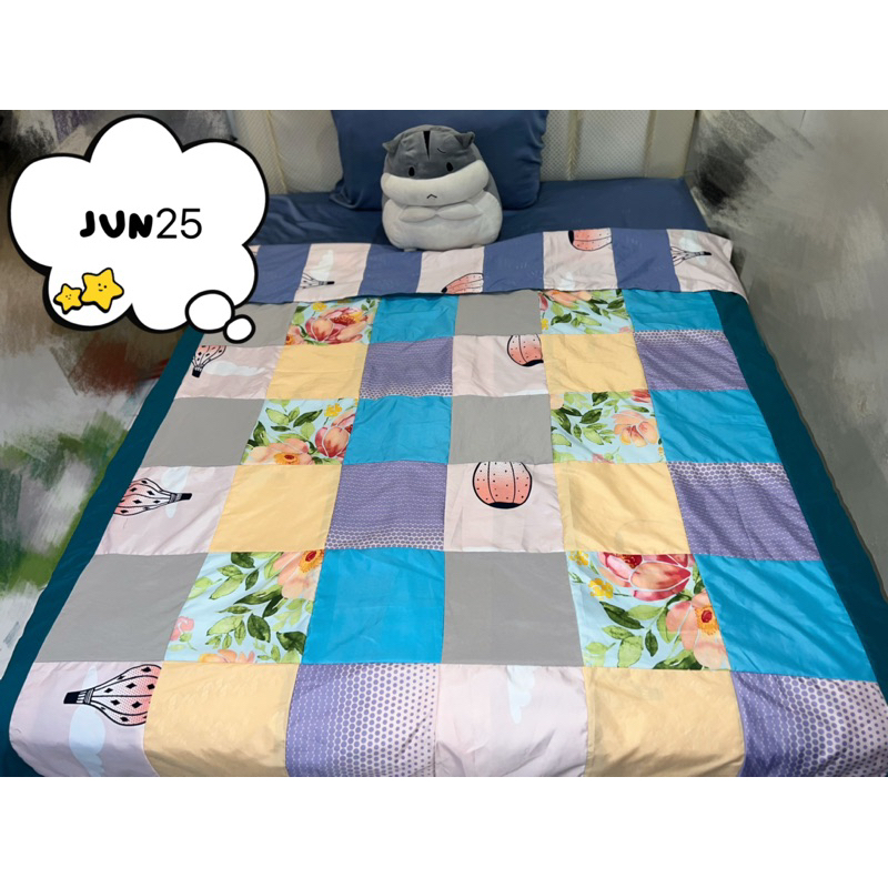 纯手工百家被 / Handmade Selimut Tampal / Patchwork Blanket (205cm X 157cm) | Shopee Singapore