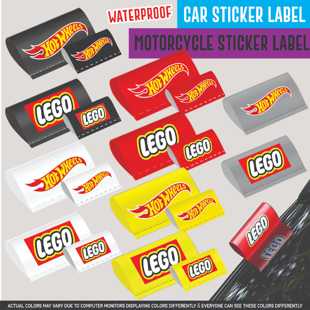 Lego Hotwheels Washing Sticker Label Car Trunk Door Label Car Exterior ...