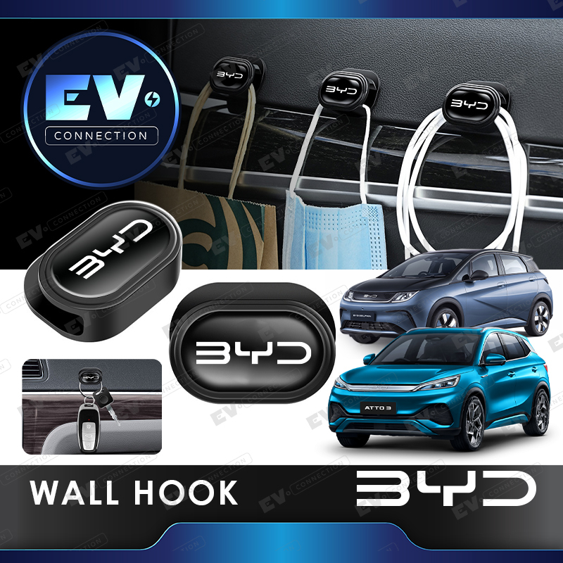 BYD ATTO 3 / DOLPHIN Wall Hook Hanger Standard Extended Accessories ...