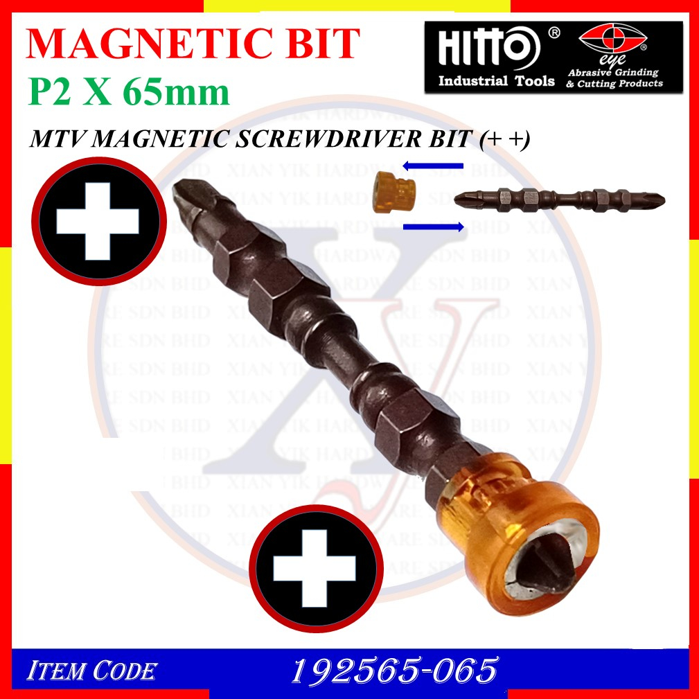 192565-065 (P2 X 65mm) HSB-265MA MTV MAGNETIC SCREWDRIVER BIT ...