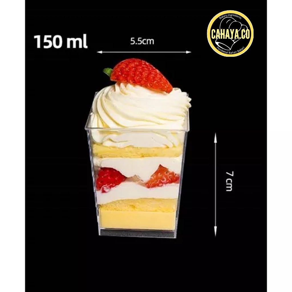 Transparent Plastic Jelly Mousse Cup With Lid/Cover Container for Jelly ...