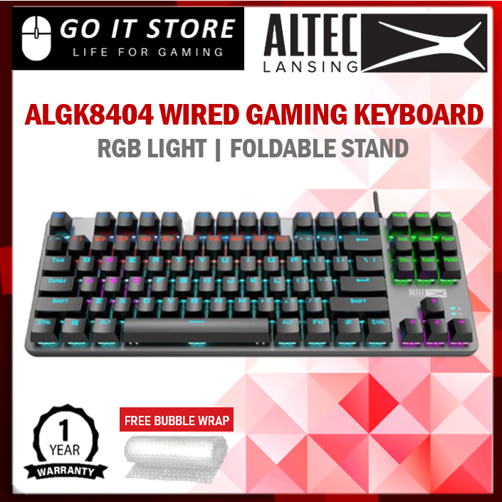 Altec Lansing ALGK8404 Wired Gaming Keyboard Breathing RGB Light ...