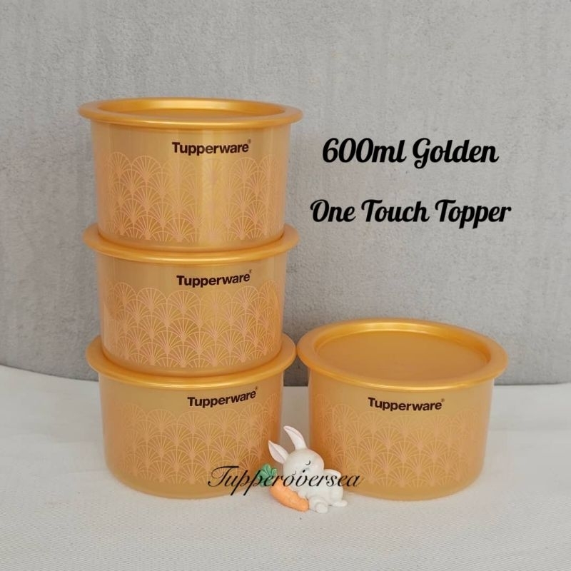 Tupperware Golden One Touch Topper Junior 600ml (2 PCS / 4 PCS) | Shopee Singapore