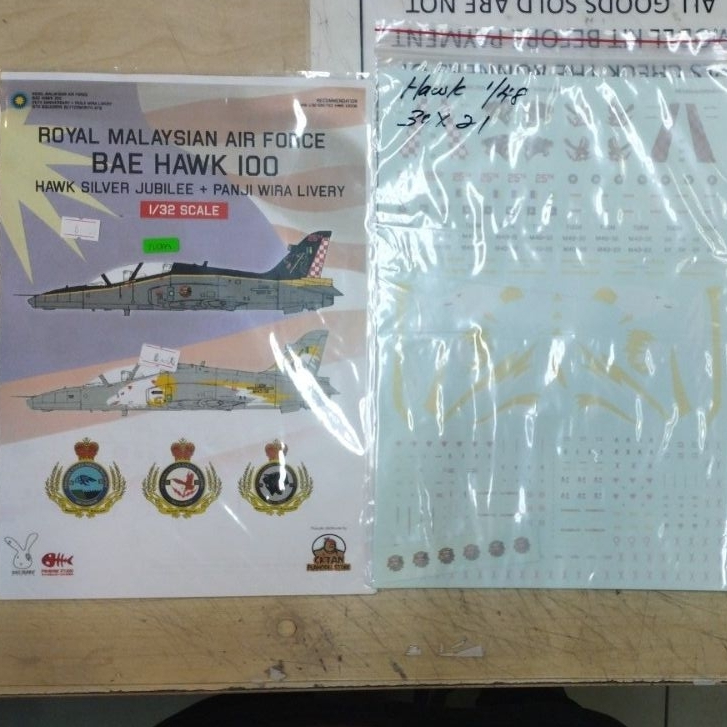 Decal RMAF HAWK WATER SLIDE DECAL Bae Hawk Mk.108/208 25th Anniversary ...