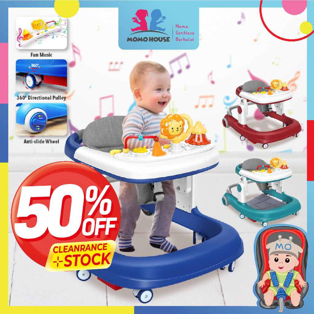 Portable Baby Walker With Music Push Walker Baby Chair Feeding Walker ...
