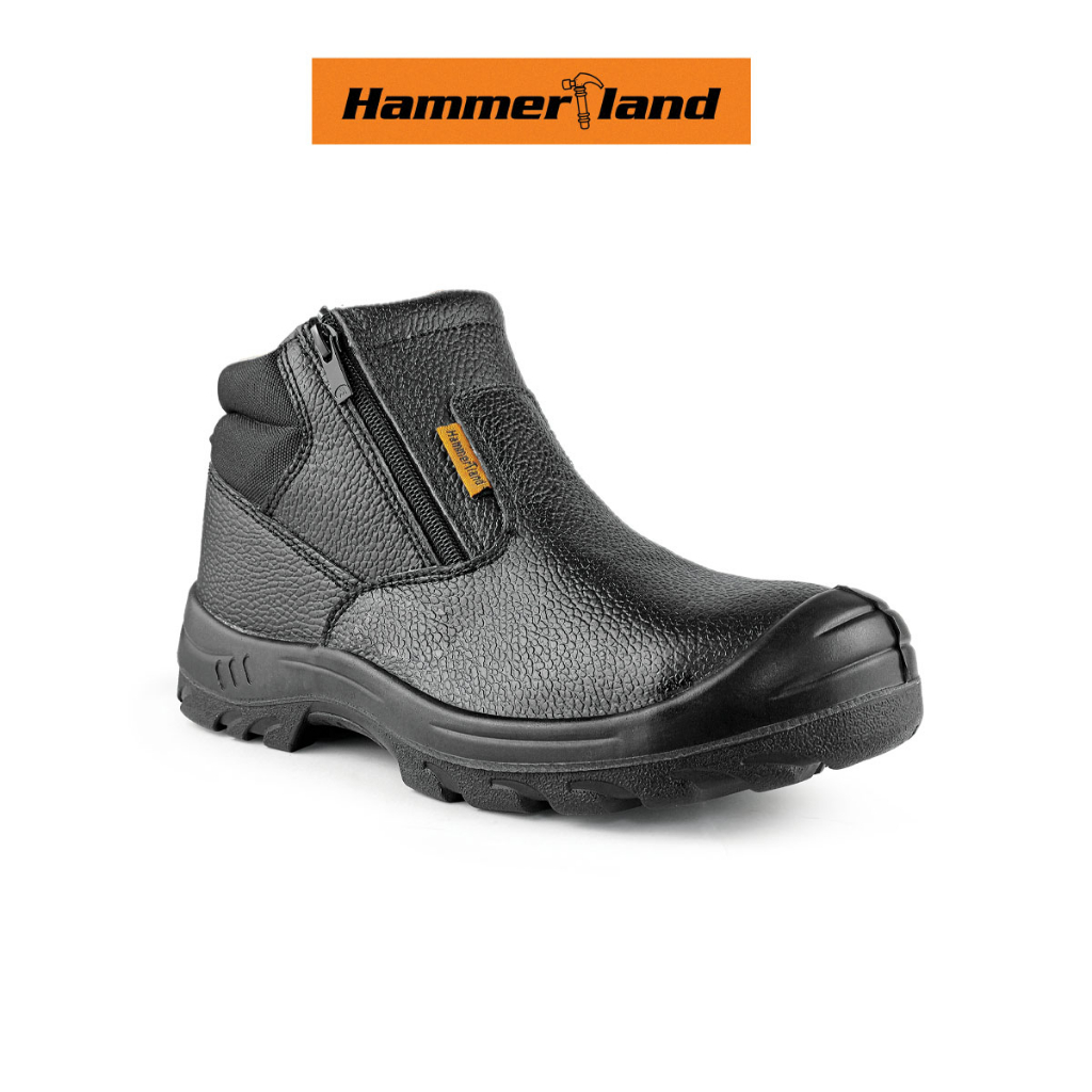 Hammerland Men Mid Cut with Double Zip Safety Shoes HAM-3009 GK ...