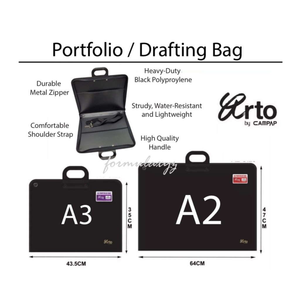 CAMPAP ARTO Portfolio Drawing Drafting Artist Zipper Art Bag Beg ...