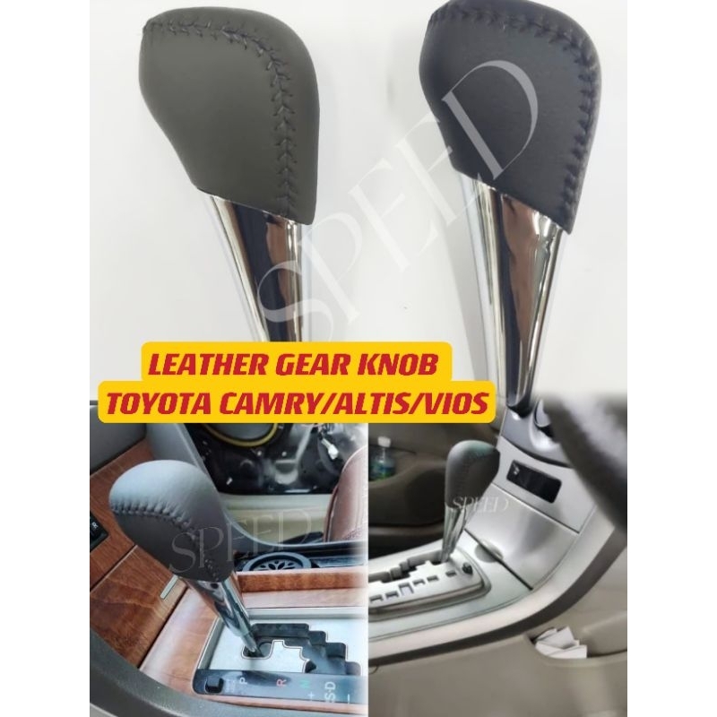TOYOTA LEATHER GEAR KNOB TOYOTA CAMRY ALTIS VIOS GEAR SHIFT KNOB ACV40 ...