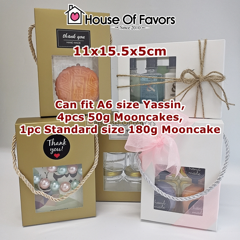 25pc 11x15.5x5cm Small Doorgift Box With String & Window Kotak Door ...