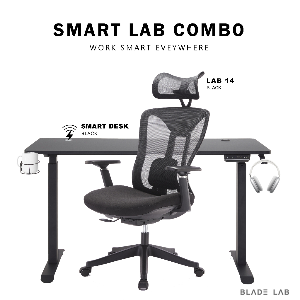 Blade Lab ergonomic mesh Chair Kerusi Pejabat Ofis & Height Adjustable ...