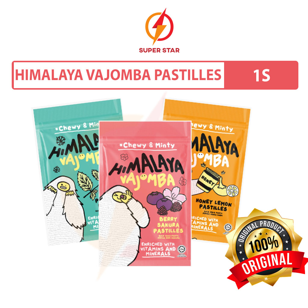 Himalaya Vajomba Pastilles 25g (Honey Lemon/ Berry Sakura/ Peppermint ...