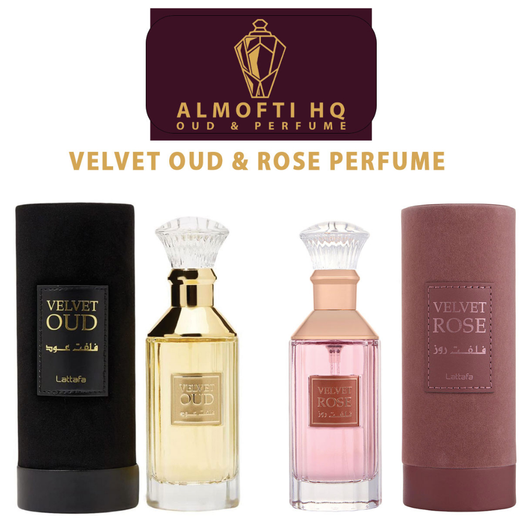 Velvet oud & Velvet Rose lattafa unisex perfume EDP 100ml | Shopee ...