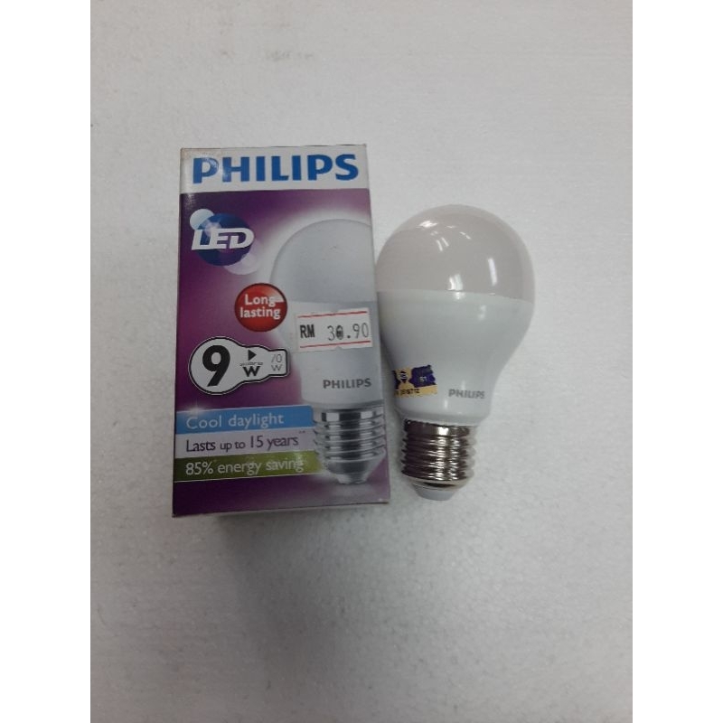 PHILIPS LED 9W BULB (COOL DAYLIGHT 6500K ) | Shopee Singapore