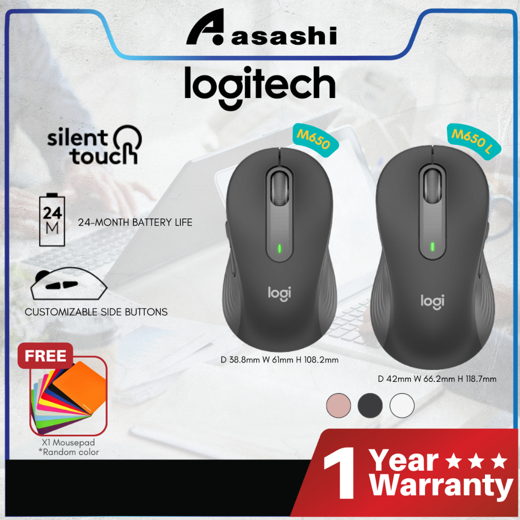 Logitech M650 +K650 Signature Wireless Bluetooth Multi-Device ...