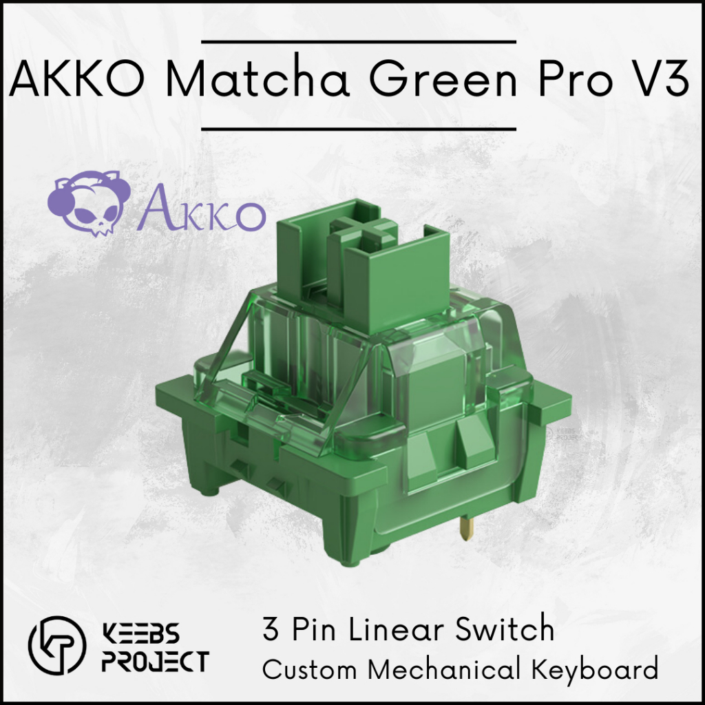 New Akko Matcha Green Pro V3 Linear 3pin Linear Switches for Mechanical ...