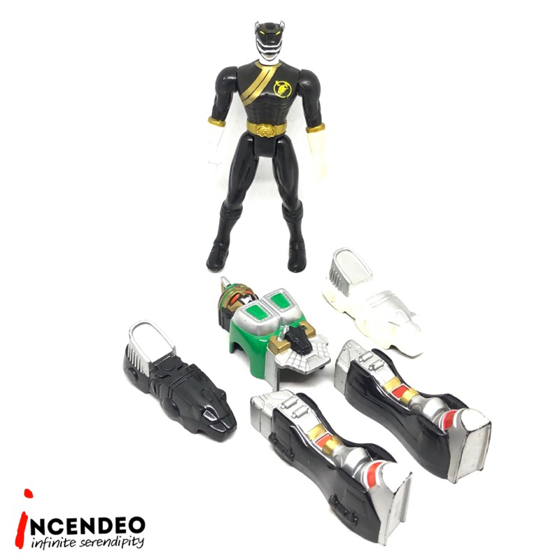 Bandai Mighty Morphin Power Rangers Wild Force Black Ranger with ...