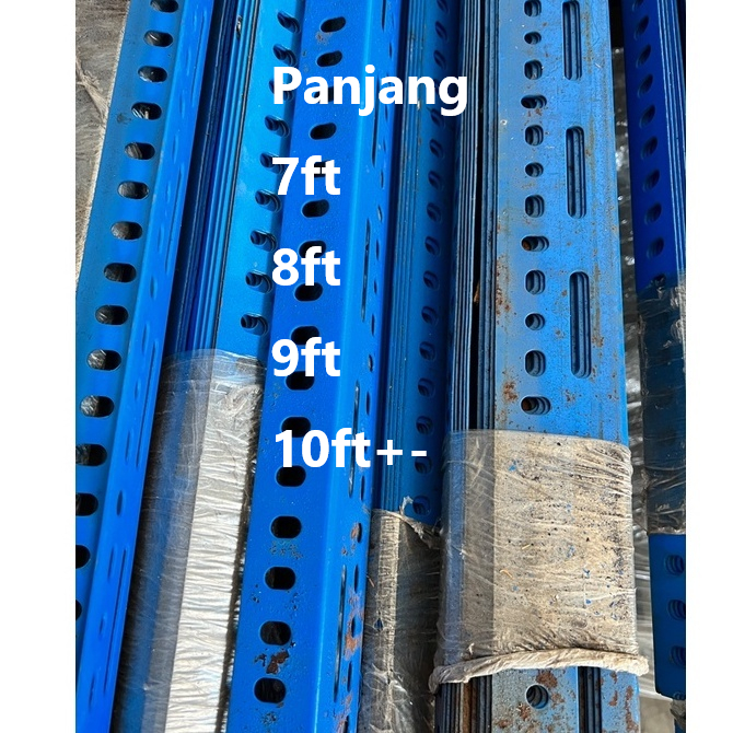 7ft 8ft 9ft 10ft Besi Angle Rak Lubang Slotted Angle Bar DIY ...