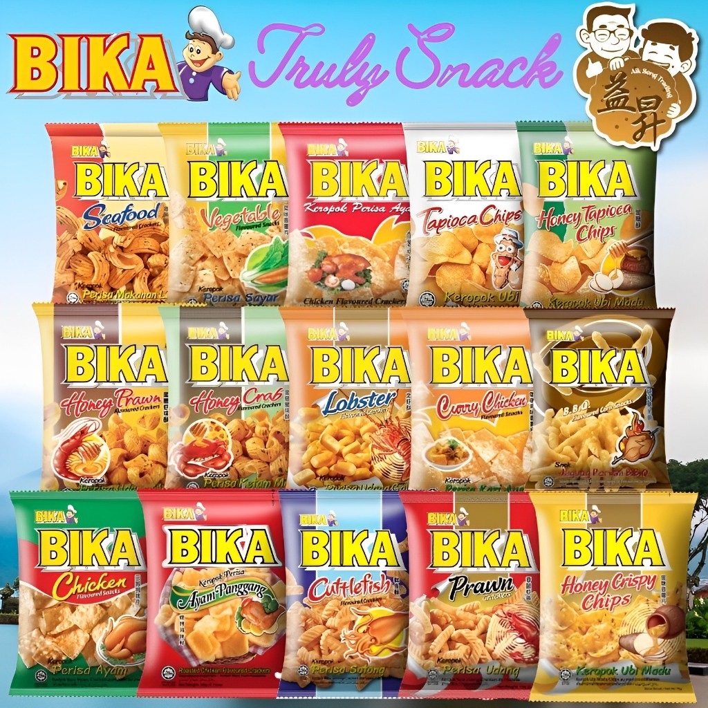 10 packs x 60g/70g - Bika Corn Snacks & Chips and Crackers [Vegetable ...