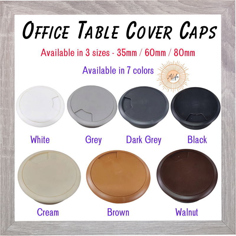 ALife Plastic Cover Wire Cable End Cap Computer Round Desk Grommet for ...