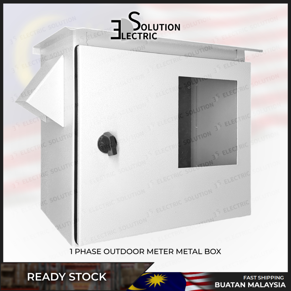 SINGLE PHASE OUTDOOR METER METAL BOX WITH FIBER BOARD TNB / 1 PHASE ...