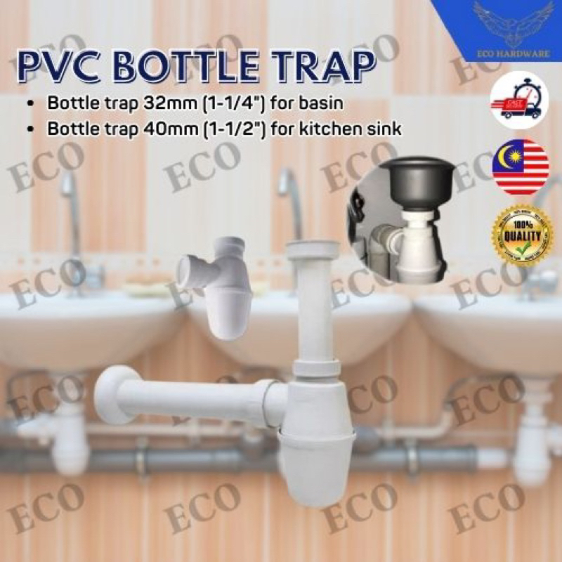 32MM 40MM UPVC PVC Plastic Bottle Trap for Faucet Basin Washroom ...