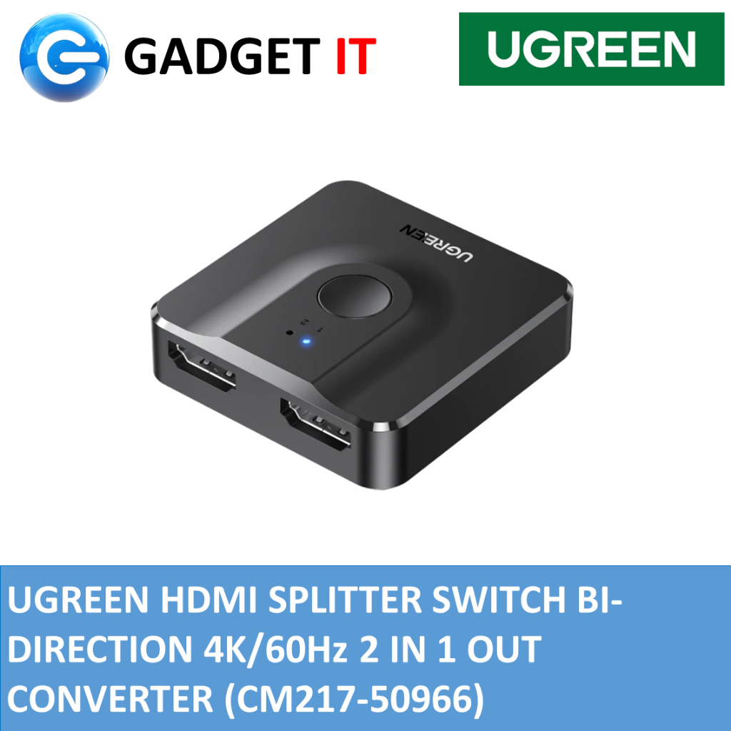 UGREEN HDMI SPLITTER SWITCH BI-DIRECTION 4K/60Hz 2 IN 1 OUT CONVERTER ...