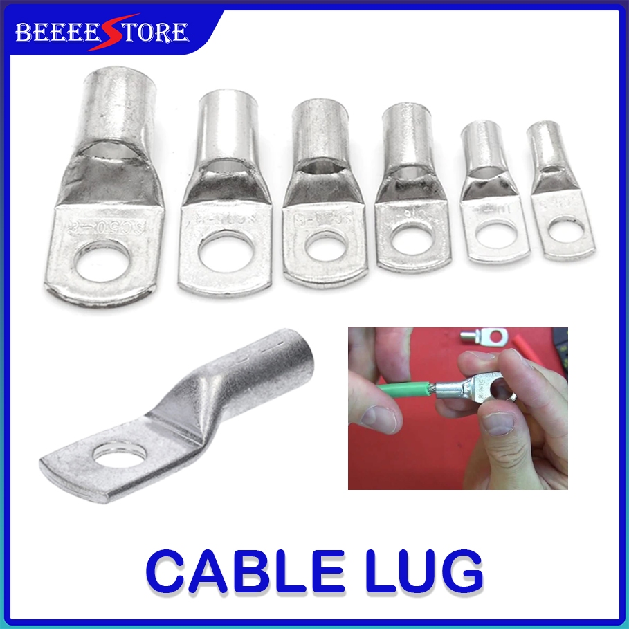 Cable Lug SC Series Tinned Copper Cable Lug Wire Connector Battery ...