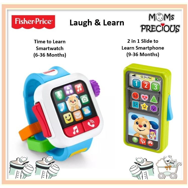 Fisher Price Laugh & Learn Time to Learn Smartwatch Watch (6-36 Months ...