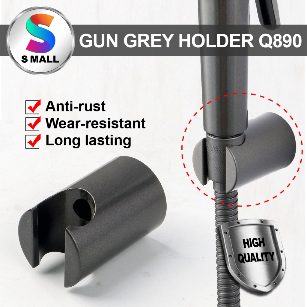 MCPRO GUN GREY WALL MOUNT HOLDER for HAND BIDET SPRAY Bathroom Toilet ...
