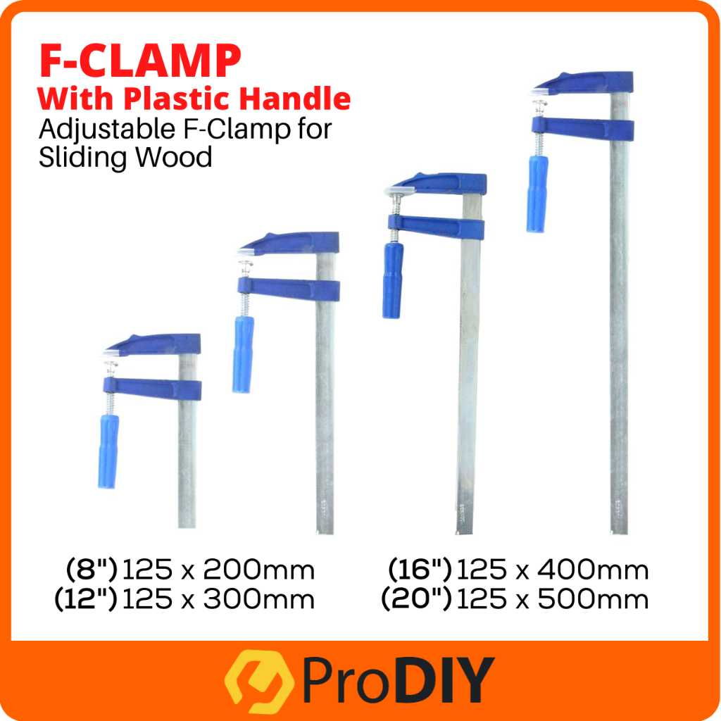 Heavy Duty F-Clamp With Plastic Handle F Clamp Sliding Bar Clip ...