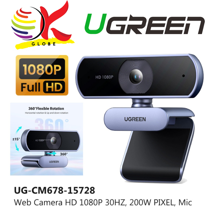 UGREEN UG-CM678-15728 USB WEBCAM 1080P HD WEB CAMERA WITH MIC FOR ...