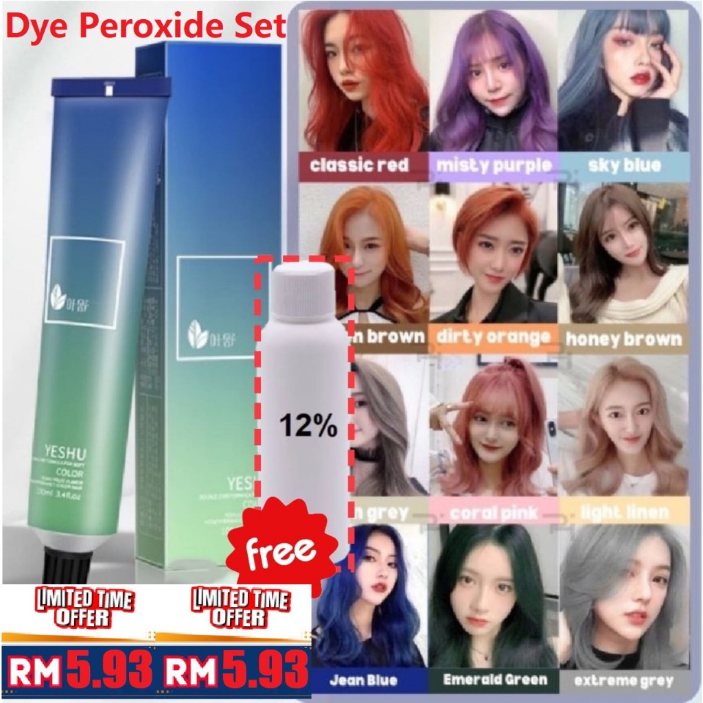 (FREE peroxide)Profession Hair Color 100ml Low Ammonia【krim pewarna ...