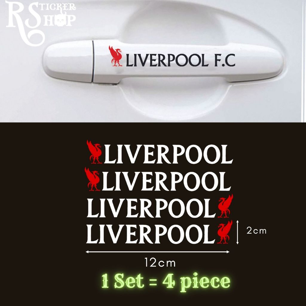 4 Pc Liverpool F.C Door Handle Car Stickers Liverpool car Sticker / RS ...