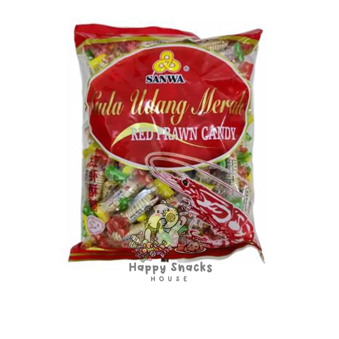 [700g / 140pcs+-] Sanwa Red Prawn Candy Gula-gula Udang Merah Halal ...