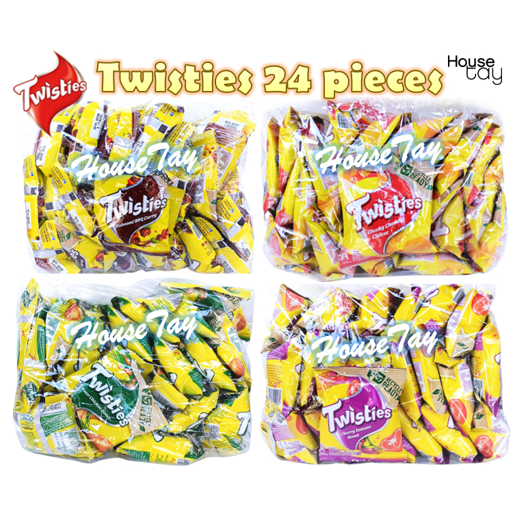 Twisties Corn Snacks (13gx24packs) BBQ Curry / Cheddar Cheese / Cherry ...