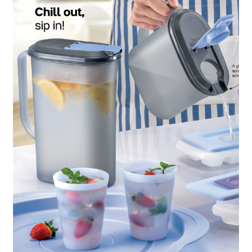 Tupperware Handy Beverage Drinking Set / Handy Pitcher 2L / Picnic Jug ...