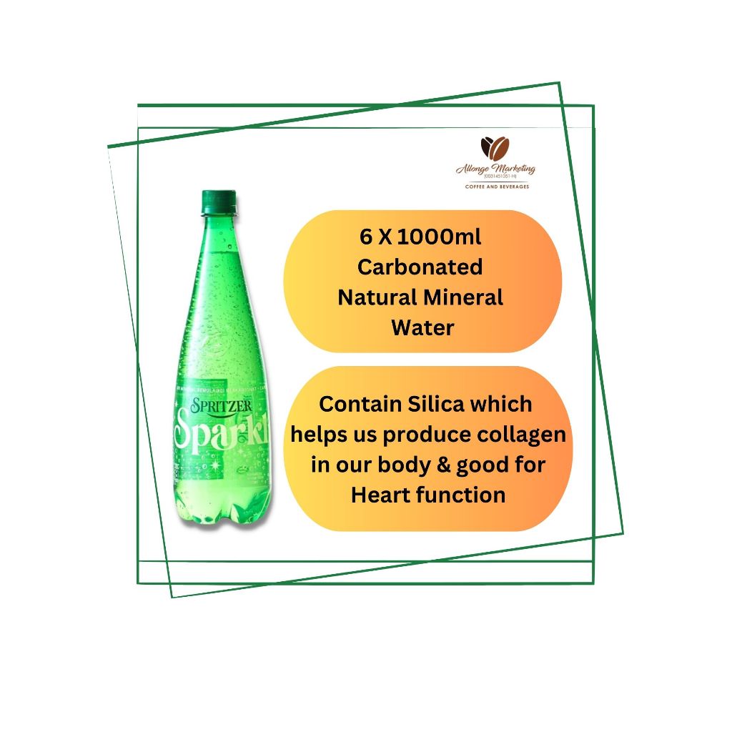 SPRITZER SPARKLING MINERAL WATER 1000ml (Allonge Marketing) | Shopee ...